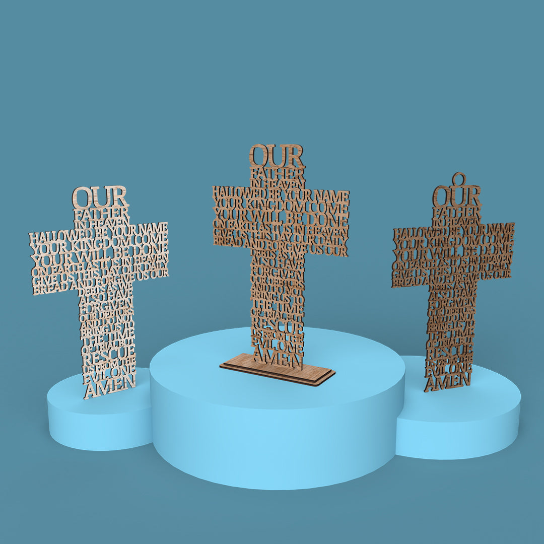 Lord's Prayer in English - Laser Cut Files | svg dxf eps pdf & ai – The ...