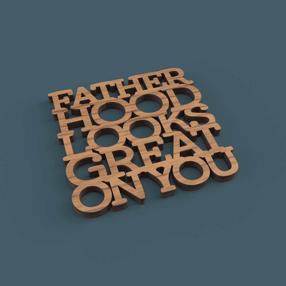 Dad Coasters 02 - Laser Cut File | svg dxf eps pdf & ai – The X Laser Files