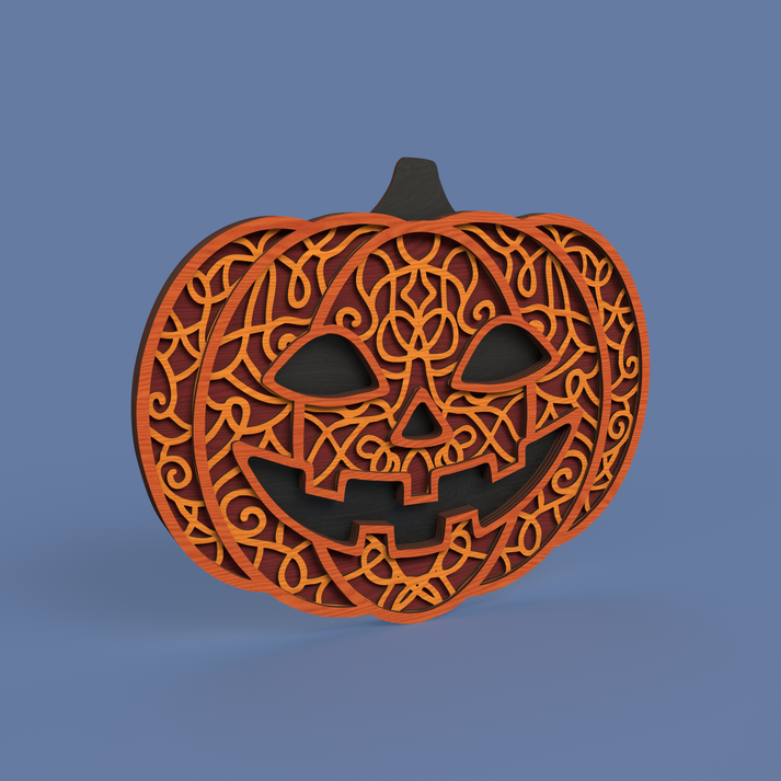 Multilayer Halloween Pumpkin - Laser Cut File | svg dxf eps pdf & ai ...