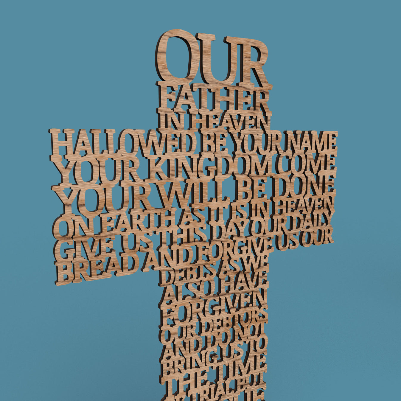 Lord's Prayer (Our Father) Cross Modern Version - Laser Cut File | svg ...