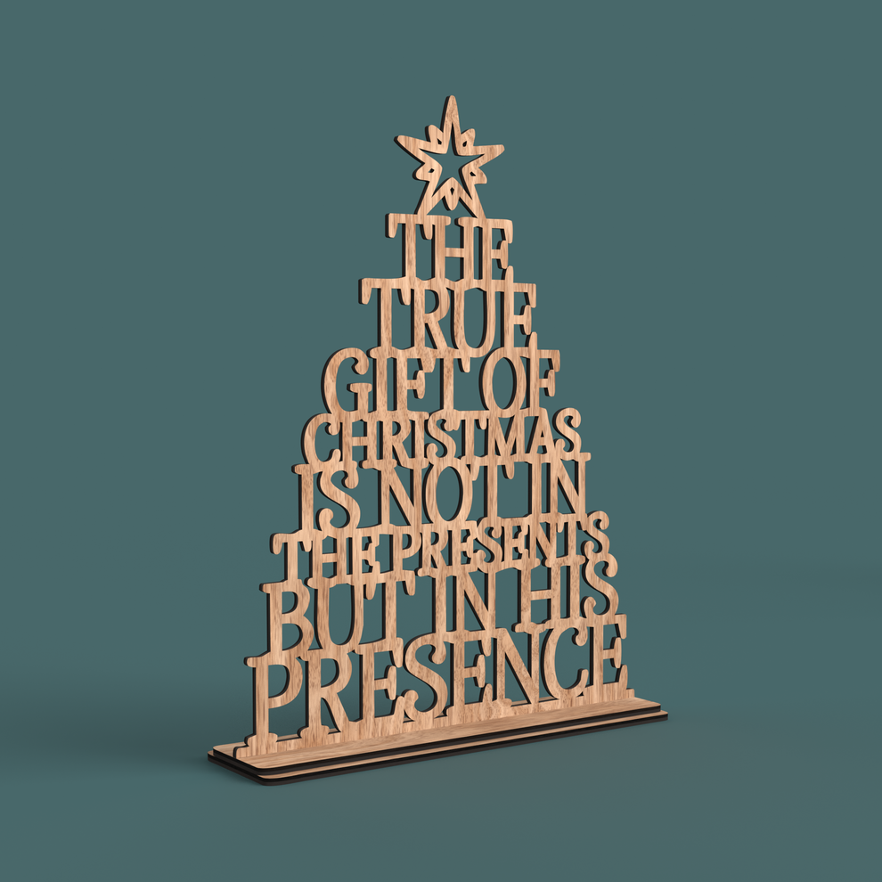 The True Gift of Christmas Tree - Laser Cut File | svg dxf eps pdf & ai ...