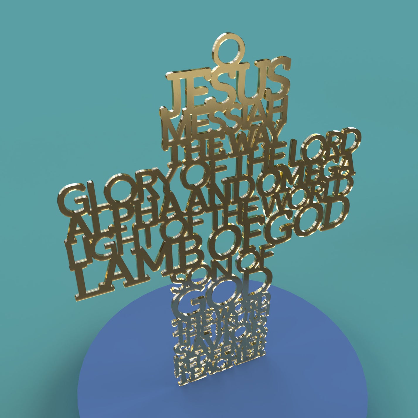Jesus Names Cross - Laser Cut File | svg dxf eps pdf & ai – The X Laser ...