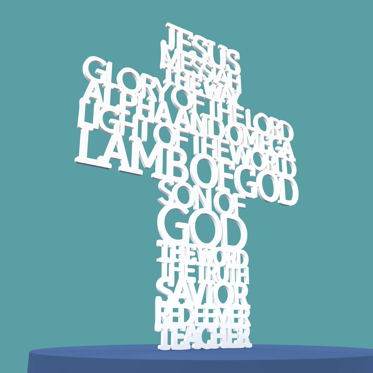 Jesus Names Cross - Laser Cut File | svg dxf eps pdf & ai – The X Laser ...