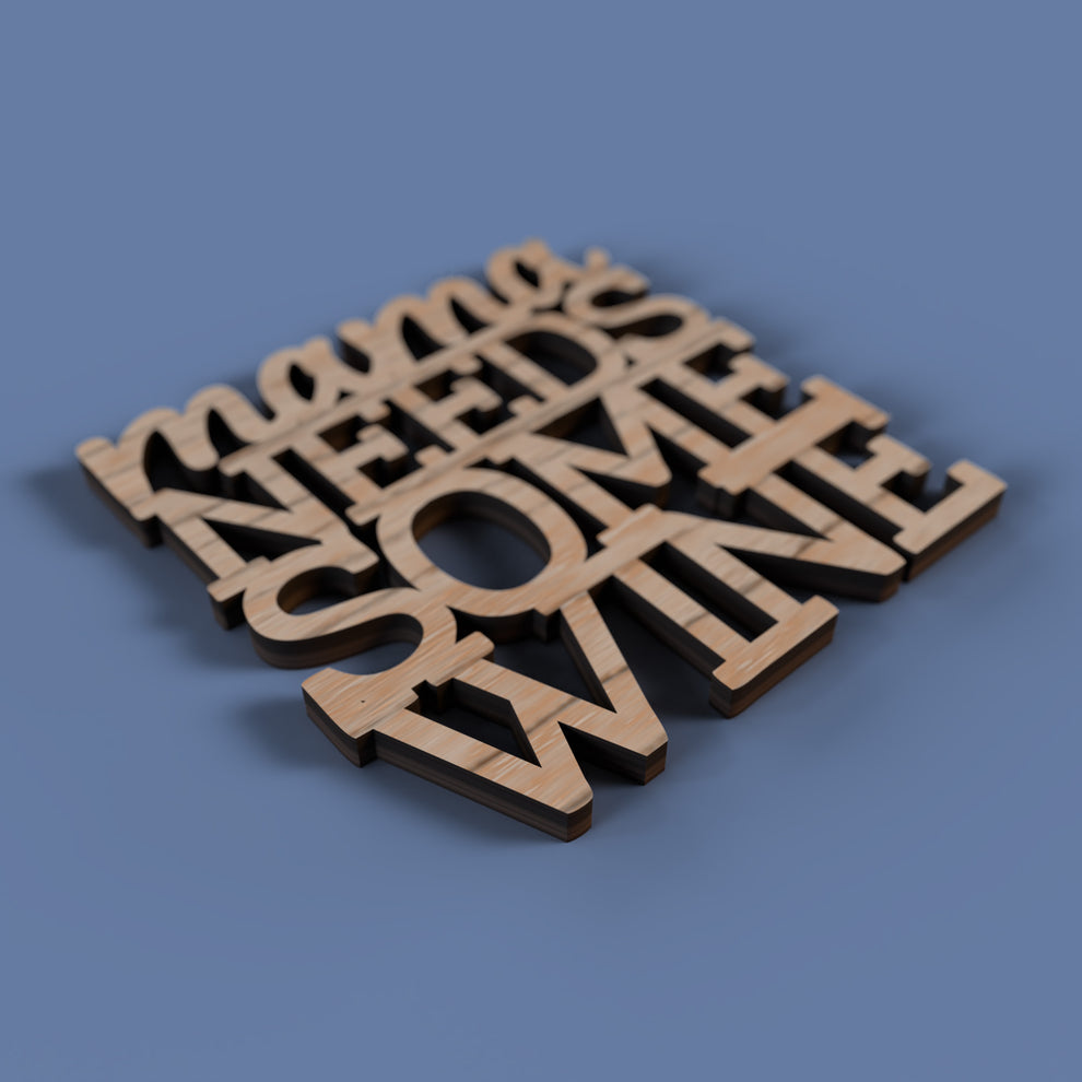 Mom Coasters - Laser Cut File | svg dxf eps pdf & ai – The X Laser Files